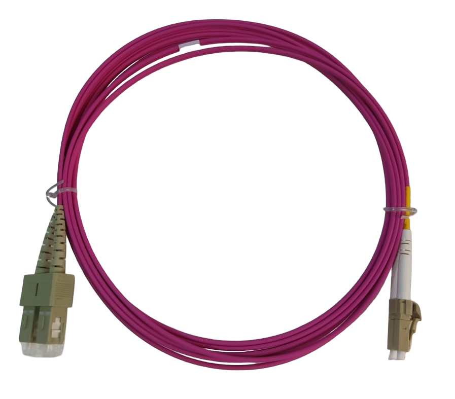 Patch Cord Fibra Optica LC to SC, Duplex Multimodo, OM4 (50/125μm) LSZH ...